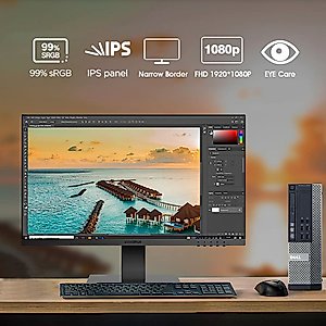 Dell OptiPlex 7010 Desktop Computers with 24 inch Monitor PC Bundle, Intel Core i7-3770 3.4GHz, 16GB Ram New 512GB SSD,Intel AC8260 Built-in WiFi, DVD-RW, Refurbished Desktop Windows 10 Pro (Renewed)
