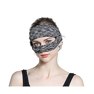 MCOCO Home VR Eye Mask Cover Breathable Sweat Band Adjustable Sizes HMD Padding for VR Workouts Supernatual with Virtual Reality Headsets (3pcs) (Black+Blue+Orange)