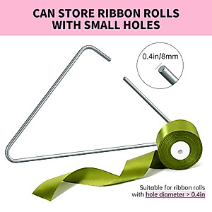 NiHome Ribbon Storage Rack for Craft Room and Workspace, Compact Design No Assembly Required, Durable Aluminum Alloy Organizer for Easy Ribbon Access & Versatile Storage of Spools, Yarn, Fabric Braids