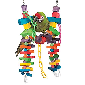 Super Bird Creations SB441 Rainbow Bridge Bird Toy, Large/XL Bird Size, 29" x 13"