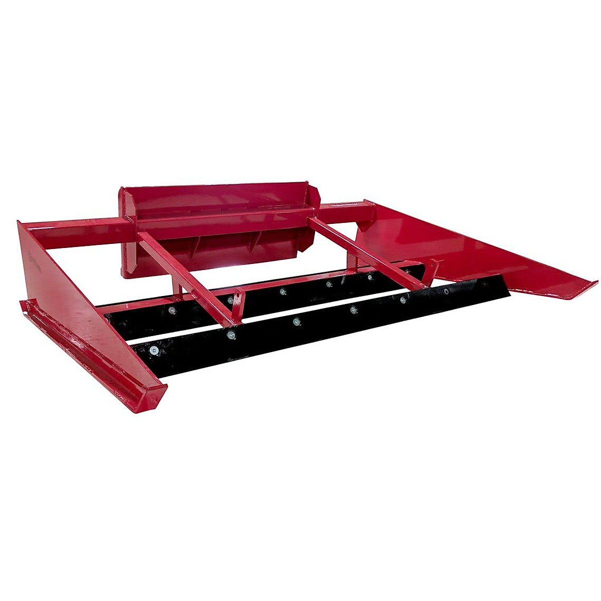 Titan Attachments 84in Skid Steer Grader, Universal Quick Tach, Triple Cutting Edge Box Grader, Push and Pull Road Grader