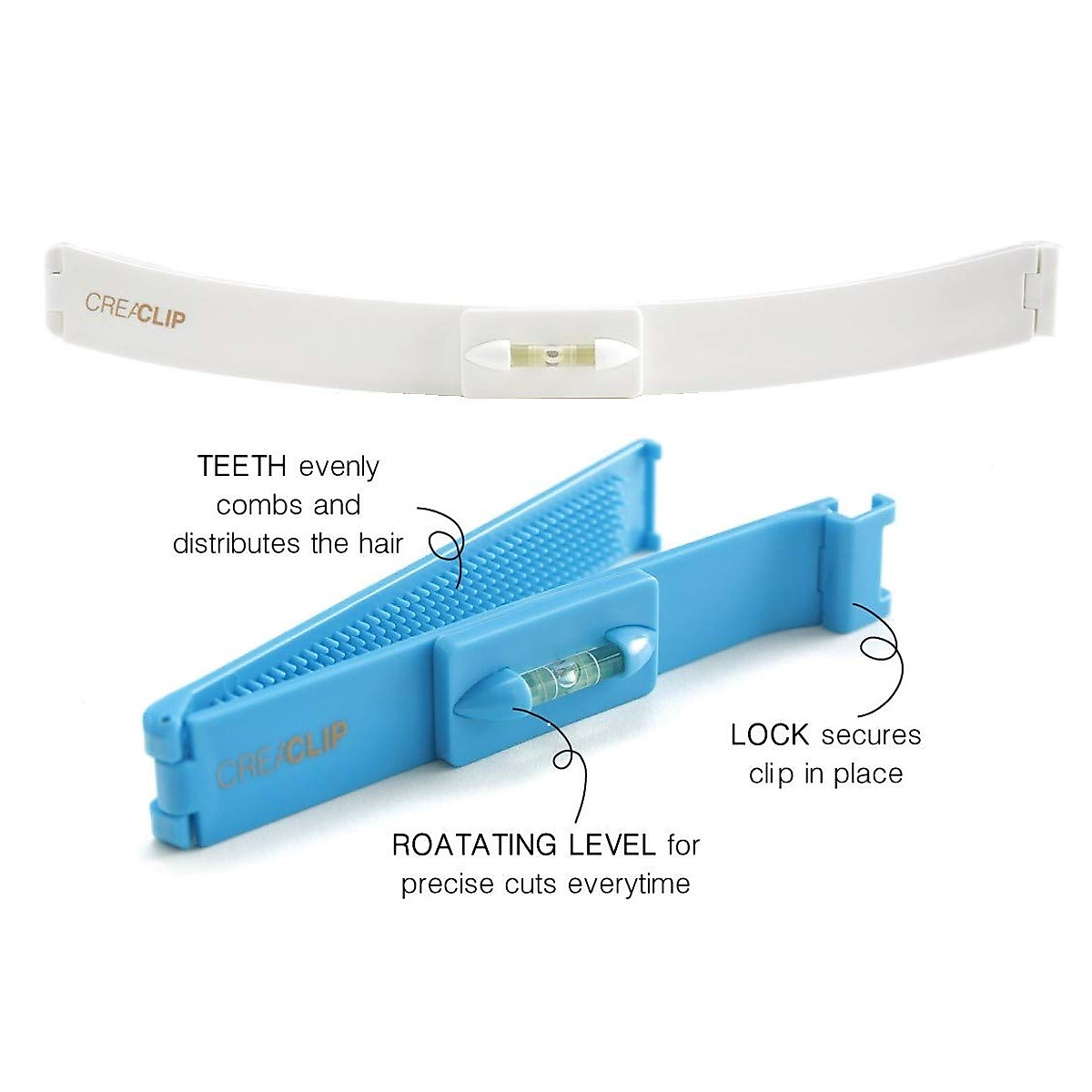 Original CreaClip Set and Scissors Hair Cutting Tool - As seen on Shark Tank - DIY Hair Styling Kit for Layers Bangs Bobs Trims Split Ends Professional Shears Hair Cutting Scissors/Shear