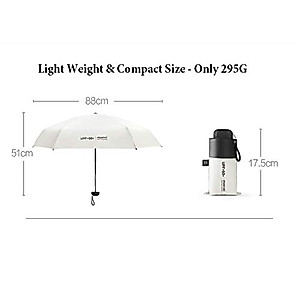 Upgraded Mini Travel Sun Rain Windproof Umbrella - Lightweight Compact Portable Parasol Outdoor UV Folding Umbrellas for Men Women Kids (Blue)