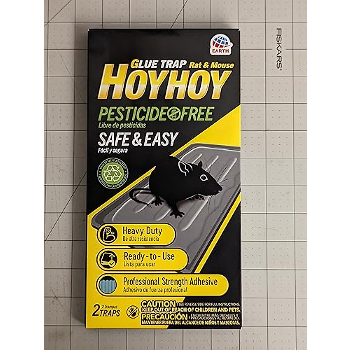 HOY HOY Rat & Mouse Regular Size Glue Trap 8 Traps [4 Pack] - Heavy-Duty Professional Strength Ready-to-Use Pest Control, Kids & Pets Friendly Indoor Home Mouse and Other Household Pests