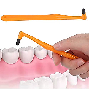 Tooth Stain Remover, Portable Washable Tartar Eraser Ergonomics Reusable Remove Tartar for Tooth Cleaning(orange)