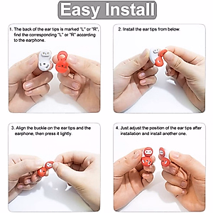 JNSA Galaxy Buds Live Anti-Slip Earbuds Ear Skins Earbud Cover Ear Tips Covers Compatible with Samsung Galaxy Buds Live, Non-Slip Sound Leakproof Earbuds Covers,2 Size 4 Colors 8 Pairs (Live)