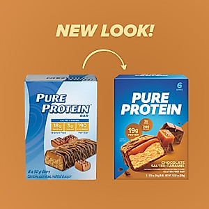 Pure Protein Bars, High Protein, Nutritious Snacks to Support Energy, Low Sugar, Gluten-free, Chocolate Mint Cookie,1.76oz, 6 Pack