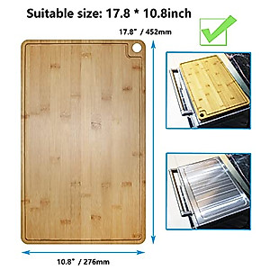 ANFU Cutting Boards Compatible with Breville BOV800XL/845BSS/860BSS, Butcher Block for Toaster Smart Oven Pro Air Fryer, Increates Storage space and Protects Cabinets (17.8x10.8 inch)