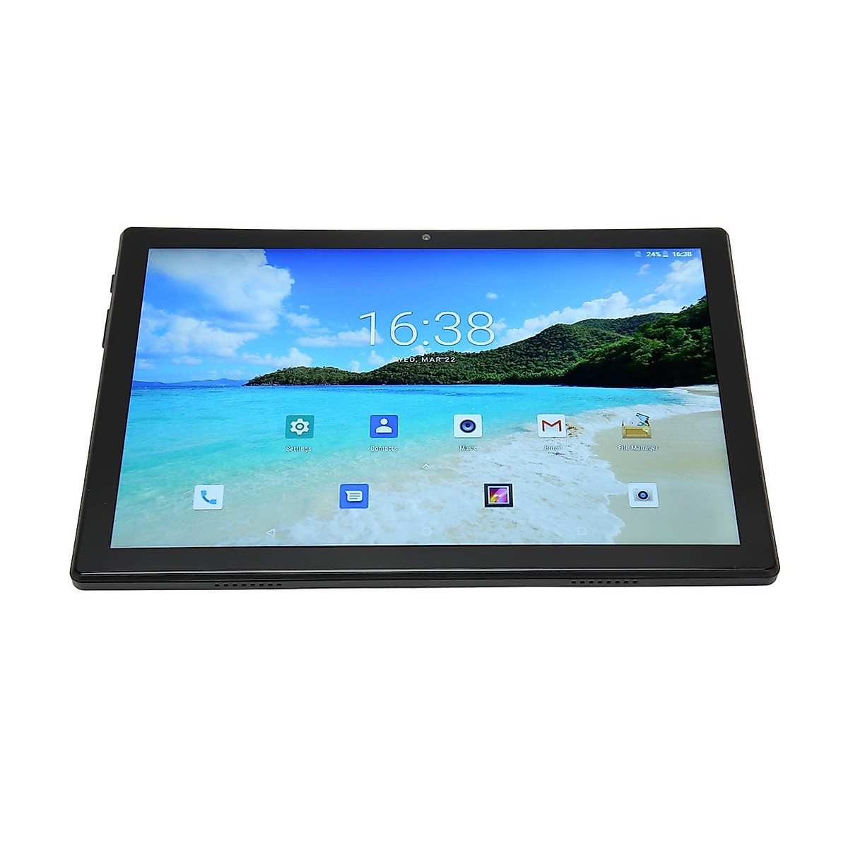 Jopwkuin Gaming Tablet, 2 Card Slots 5G WiFi 4G LTE Dual Camera 8GB RAM 256GB ROM 10.1in FHD HD Tablet with Keyboard for Travel (US Plug)