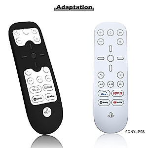 Silicone Protective Case Compatible for Sony ps5 Remote Skin case, Silicone Sleeve for Sony PS5 Remote Control, Shock Absorption Washable, Glow in The Dark for ps5 Remote Cover (Black)