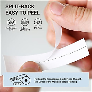 MakeID Label Tape Compatible with MakeID Label Makers L1 M1 Q1 Refills Waterproof Laminated Custom Stickers Office Labels Replacement L-16F1 0.63" x 13' (16mm x 4m)