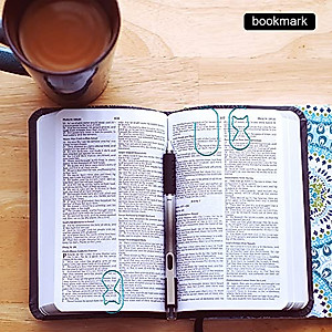 50Pcs Paper Clips, Cat Paper Clips, Office Supplies Bookmark Clips, Funny Paper Clips for Office School Home Desk Organizers (Blue)