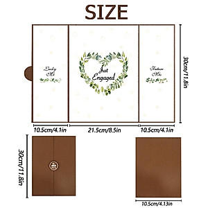 Vlipoeasn Brown Engagement Party Decorations - Tree Texture Creative Engagement Guest Book Alternative, Engagement Greeting Card Gifts for Couple, Engagement Decorations Party Supplies