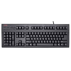 DSI Left Handed Mechanical Keyboard with Genuine Cherry MX Red Switches KB-DS-8861XPU-B-V3-USA