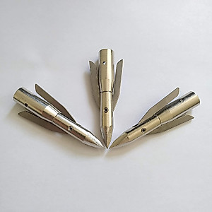 UUPA Archery Hunting Fish Broadheads 12Pcs 288 Grain Bow Fishing Arrowheads Stainless Steel Tip Point 2 Expandable Blade Arrowheads with Plastic Box Arrow Tips