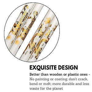 LeBlue 2 Pairs Golden Dragon and Phoenix Bone China Chinese Reusable Dishwasher Safe Chopsticks WEDDING GIFT SET