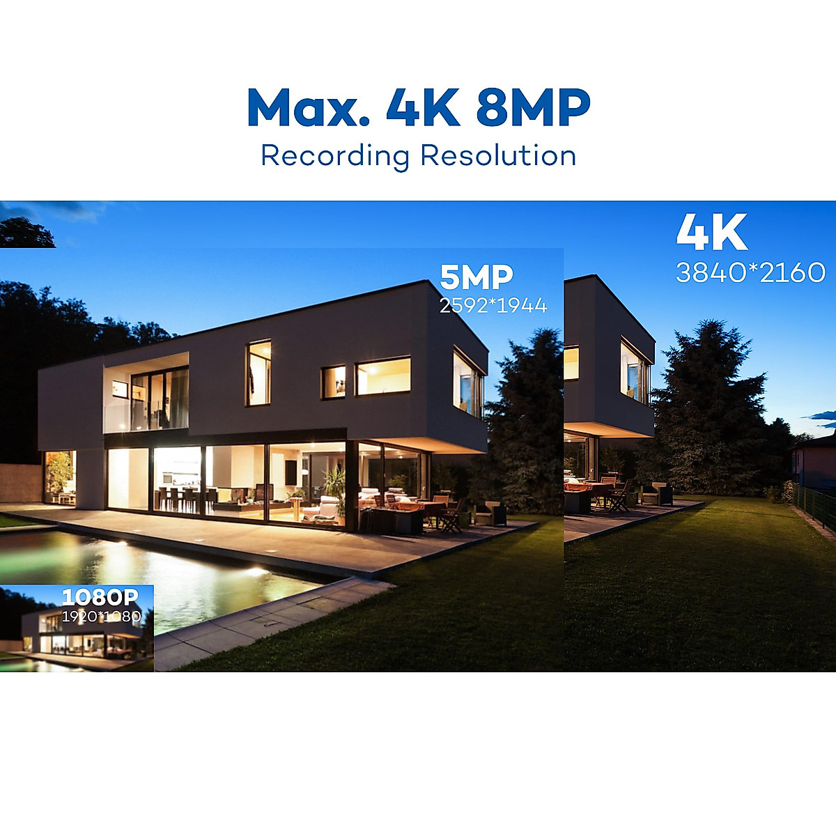 ONWOTE 4K 32 Channel NVR PoE IP Security Video Audio Recorder, Support 32CH Input 8MP/ 6MP/ 5MP, Multi-Mode Recording, NO Hard Drive, Work with PoE Switch, Support All ONWOTE PoE Camera