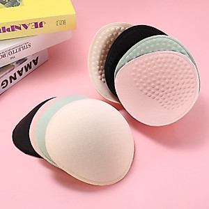 Bra Pads Inserts, 4 Pairs Chest Pad for Sports Bra, Bra Cups Inserts Sew Removable Bra Pads for Bikini & Swimwear - XXL