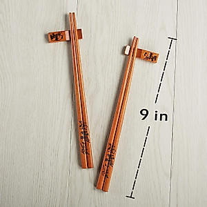 Chopstick Reusable Chinese Panda Chopsticks with Holder and Carrying Bag Chinese Traditional Stylish Set（2 Pairs）