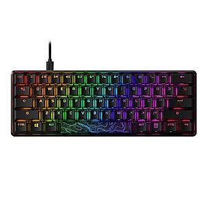 HyperX Alloy Origins 60 - Mechanical Gaming Keyboard, Ultra Compact 60% Form Factor, Double Shot PBT Keycaps, RGB LED Backlit, NGENUITY Software Compatible - Linear Red Switch (Renewed)