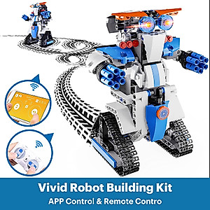 EDUCIRO Robot Building Toys for Boys, 8 9 10 11 12 Year Old Boys Girls Easter Gifts Ideas, STEM Projects for Kids Age 8-12, Remote & APP Controlled Toys Building Sets (358Pieces)