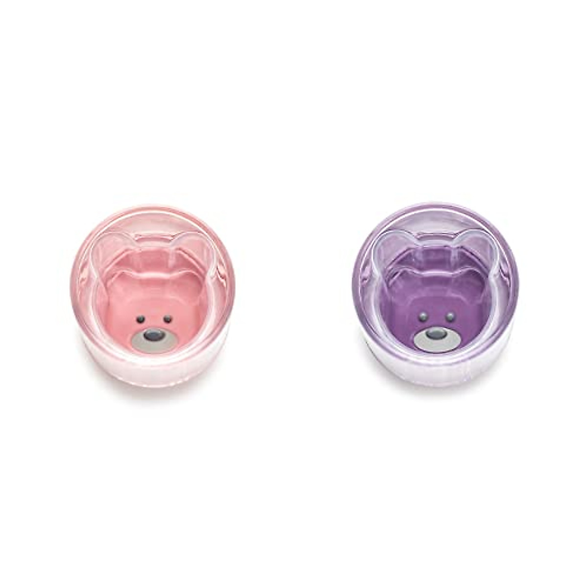 melii Double-Walled Bear Drinking Cup for Toddlers, Kids and Children (Pink + Purple - 2 Pack)