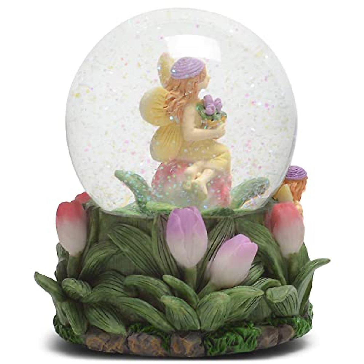 Elanze Designs Pixie Dust Fairies 100MM Music Snow Globe Plays Tune You are My Sunshine