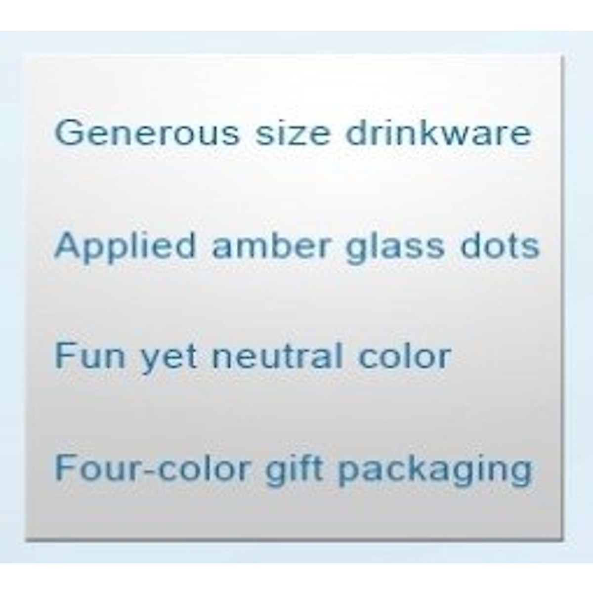 GAC Glass Trifle Footed Fruit Bowl with Gold Polkadots, Size - 8 Inch