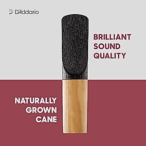 D’Addario Woodwinds Plasticover Soprano Sax Reeds, Strength 2.5, 5-pack