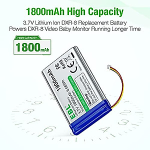 EBL Replacement Battery for Infant Optics DXR-8 Video Baby Monitors, 1800mAh High Capacity 3.7V Lithium Ion Sp 803048 Rechargeable Battery