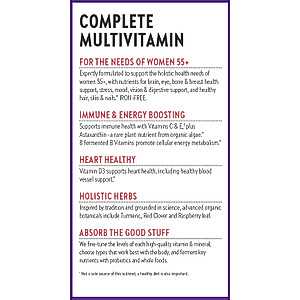 New Chapter Women's Multivitamin 50 plus for Cellular Energy, Heart & Immune Support with 20+ Nutrients + Astaxanthin - Every Woman's One Daily 55+, Gentle on The Stomach, 72 Count