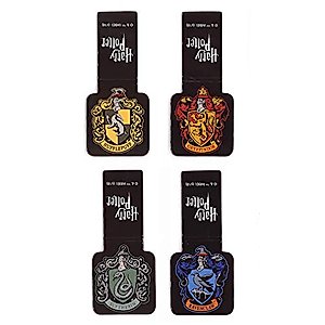 Ata-Boy Harry Potter Bookmark, Houses of Hogwarts Crests Magnetic Bookmarks (4 Set) Harry Potter Gifts & Merchandise…