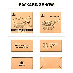 2.1 Quart Saucepan Set with Lid, Nonstick Aluminum Sauce Pot, Induction Compatible Small Cooking Pots with Silicone Spatulas for Milk, Soup, Pasta, Egg, Rice (PINK)