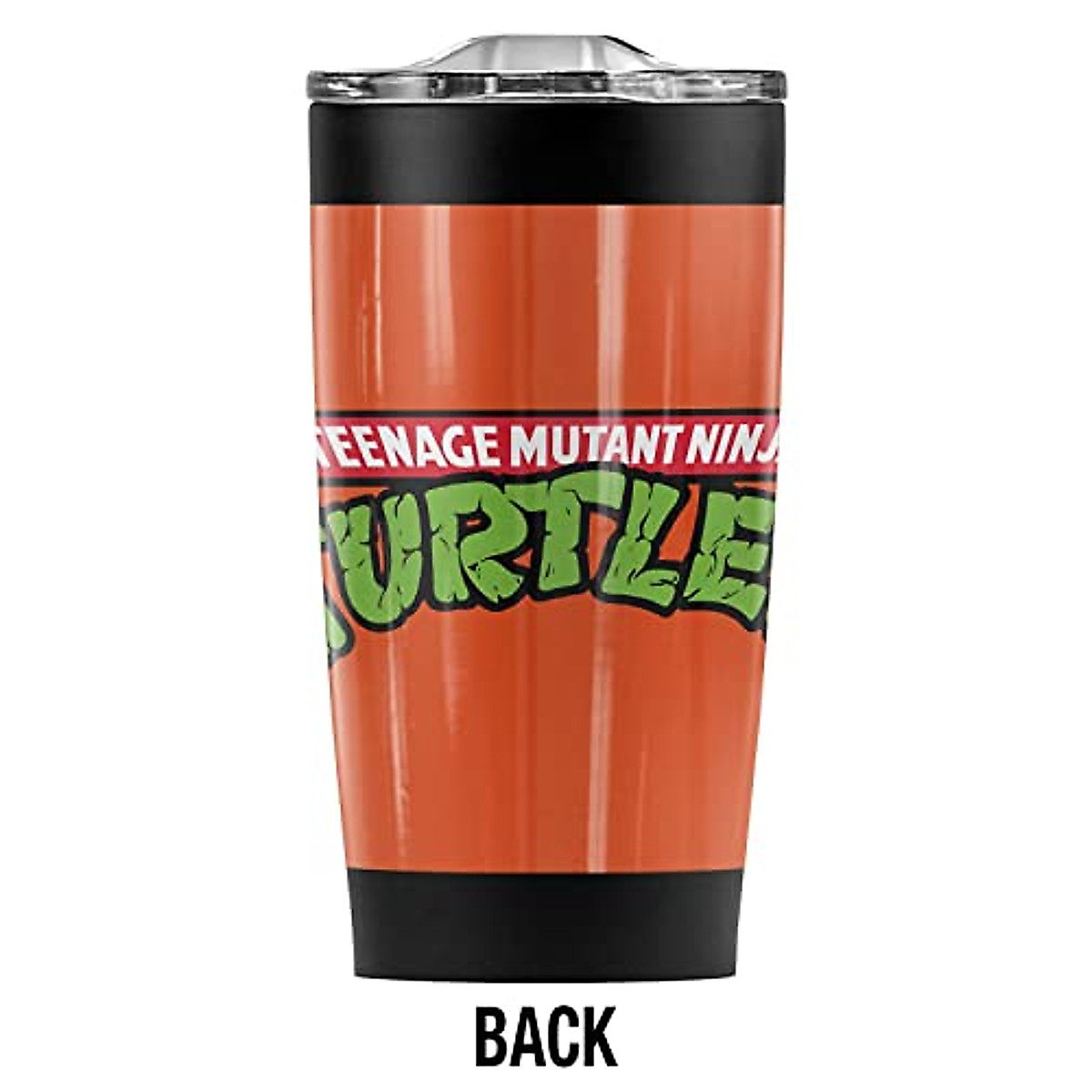 Teenage Mutant Ninja Turtles TMNT Mikey And Logo Stainless Steel 20 oz Travel Tumbler, Vacuum Insulated & Double Wall with Leakproof Sliding Lid