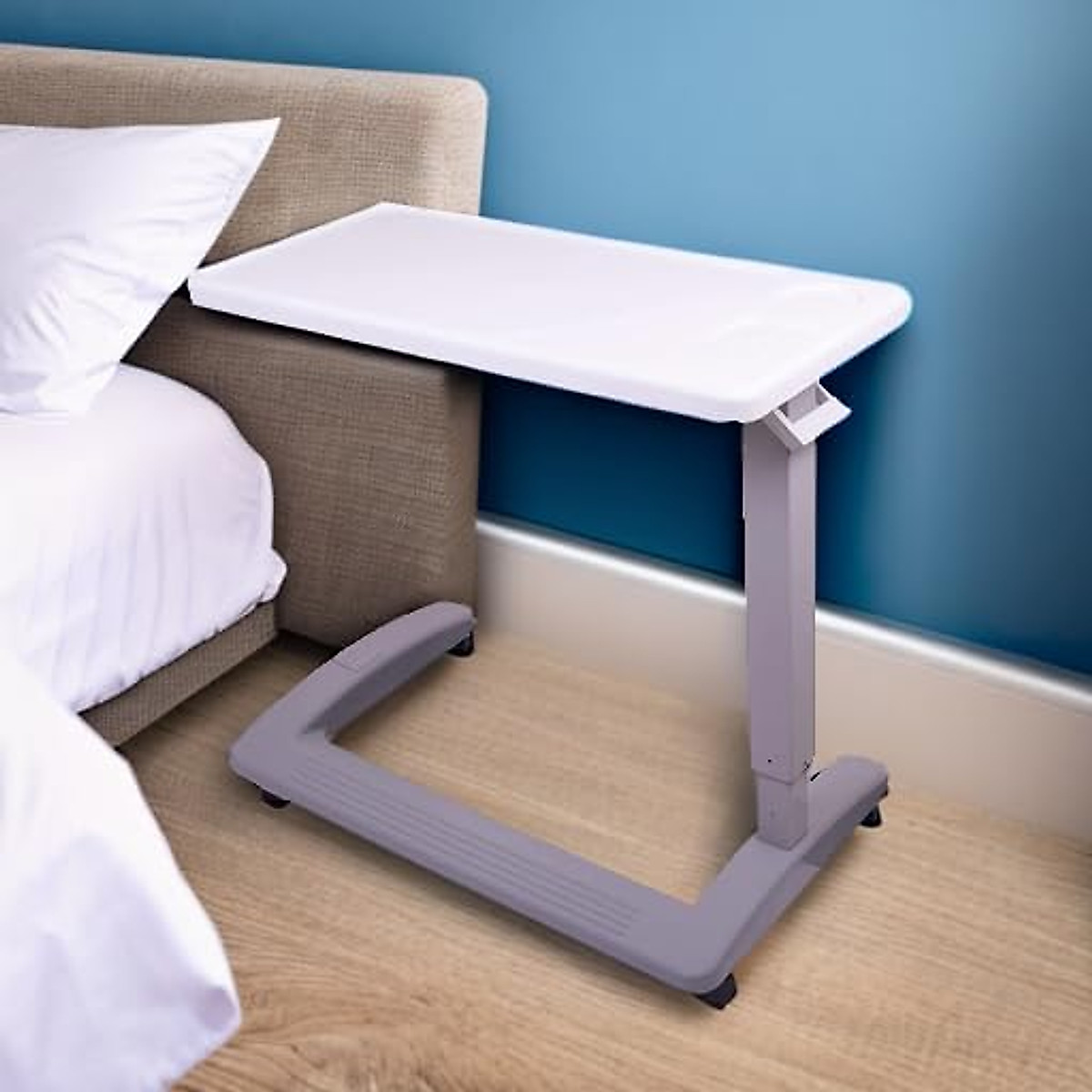 Carex Overbed Table and Hospital Bed Table - Table With Wheels - Over The Bed Table For Home Use and Hospital, Bedside Table With Wheels, Over Bed Desk, Over Bed Table With Wheels