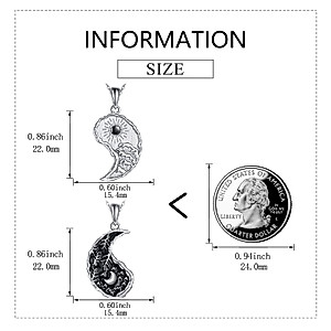 AXELUNA Yin Yang Necklace Sterling Silver Matching Couples Friendship Necklace Jewelry For Women Men Gift