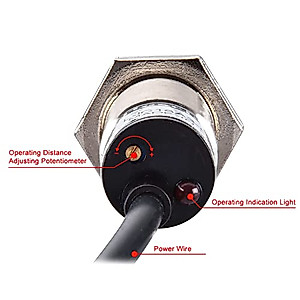 Heschen M18 Capacitive Proximity Sensor Switch Shield Type LJC18A3-5-Z/BX Detection 5mm 10-30VDC 200mA NPN Normally Open(NO) 3 Wires
