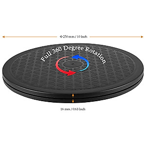 MUKCHAP 4 Pack 10 Inch Rotating Swivel Stand Turntable, 360° Round Swivel Turntable with Steel Ball Bearings, Multi-use Lazy Susan for Various Utility Uses, 55 Lbs Carrying Capacity