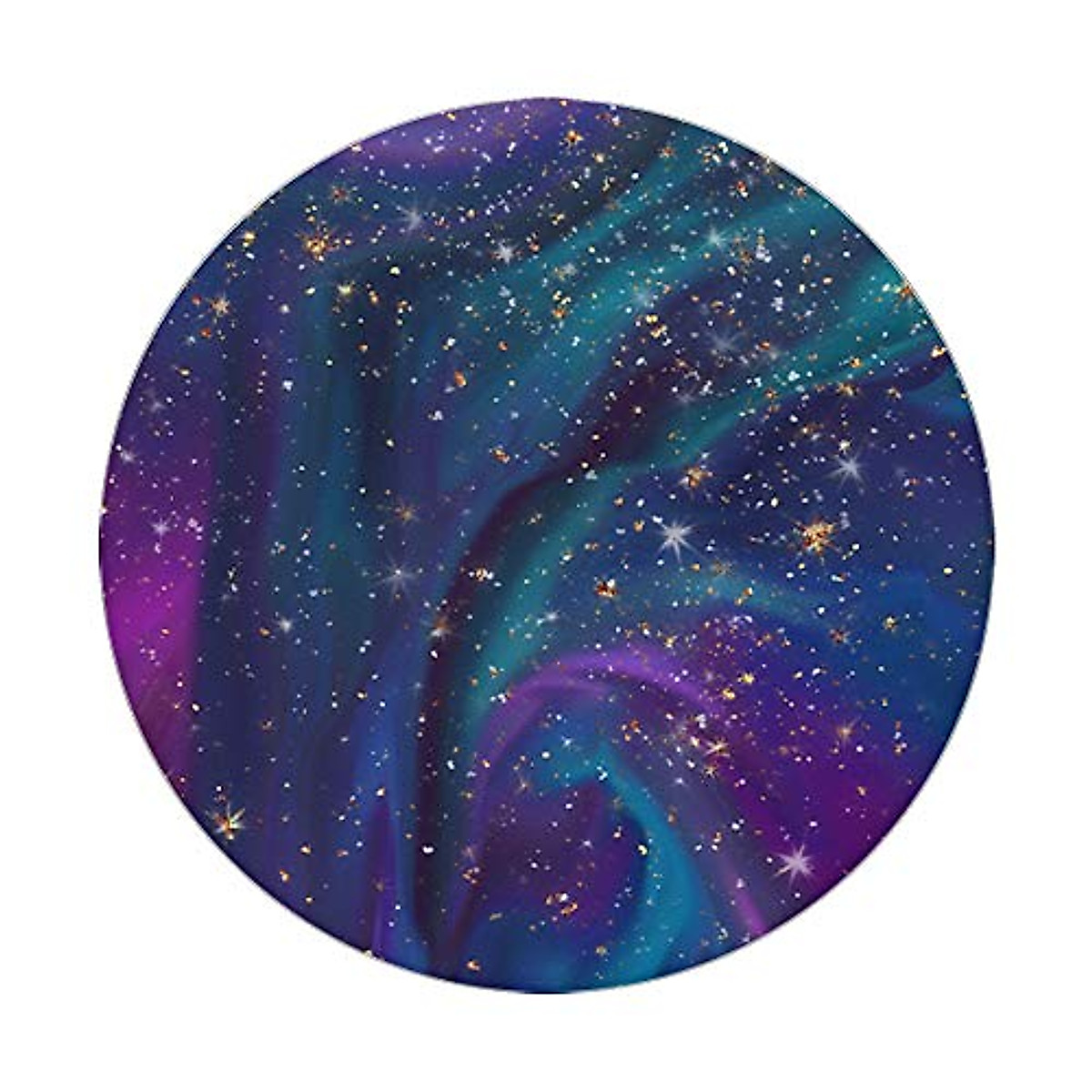 Galaxy Space in Blue Purple Cyan Green Yellow AEHP658 PopSockets PopGrip: Swappable Grip for Phones & Tablets