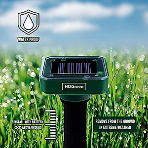 HDGreen Animal Repellent for Garden - Our 4 Pack Rodent, Squirrel, Mole Repellent for Lawns is The Answer for How to Keep Groundhogs Away - Waterproof Pest Repellents to Get Rid of Moles in Your Yard
