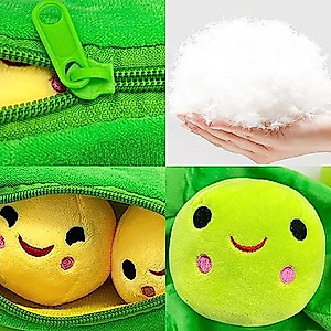 2 Peas in a pod plush (50cm+20cm) toys set sweet tsum story detachable19.7 inch and 9.8 inch zipper super cute soft comfortable pillow material vibrant colors gift birthday party adorable Montessori