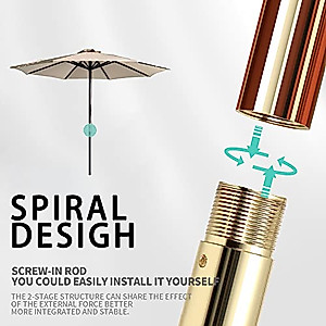 SUNNYARD 9Ft Wooden Market Patio Umbrella Outdoor Garden Yard Umbrella with Pulley Lift for Beach Deck, Taupe