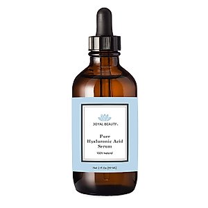 JOYAL BEAUTY Hyaluronic Acid Serum for Face Lips Eyes. 100% Pure Anti-Aging Serum for Skin Care. 2 Types of Hyaluronic Acid with High & Low Molecular Weight to Maximize Absorption and Hydration