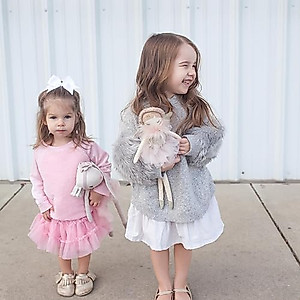 MON AMI Angel Stuffed Doll - 15", Soft Elegant Plush Doll for Little Girls, Use as Toy or Room Decor