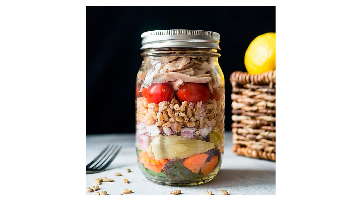 SKOCHE 16 oz Mason Jar Set - Perfect for Canning & Decor