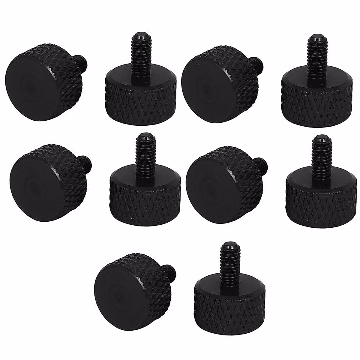 Tool parts Computer PC Graphics Card Aluminum Alloy Knurled Thumb Screws Black M3x6mm 10pcs