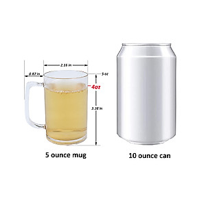 Mini Plastic Beer Mug, 5 oz Unbreakable Tasting Glasses, BPA-free, Clear Juice Cups, Suitable for Kids (Set of 9)