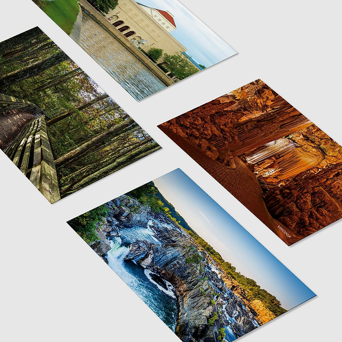 Dear Mapper Vintage United States Virginia Landscape Postcards Pack 20pc/Set Postcards from Around the World Greeting Cards for Business World Travel Postcard for Mailing Decor Gift