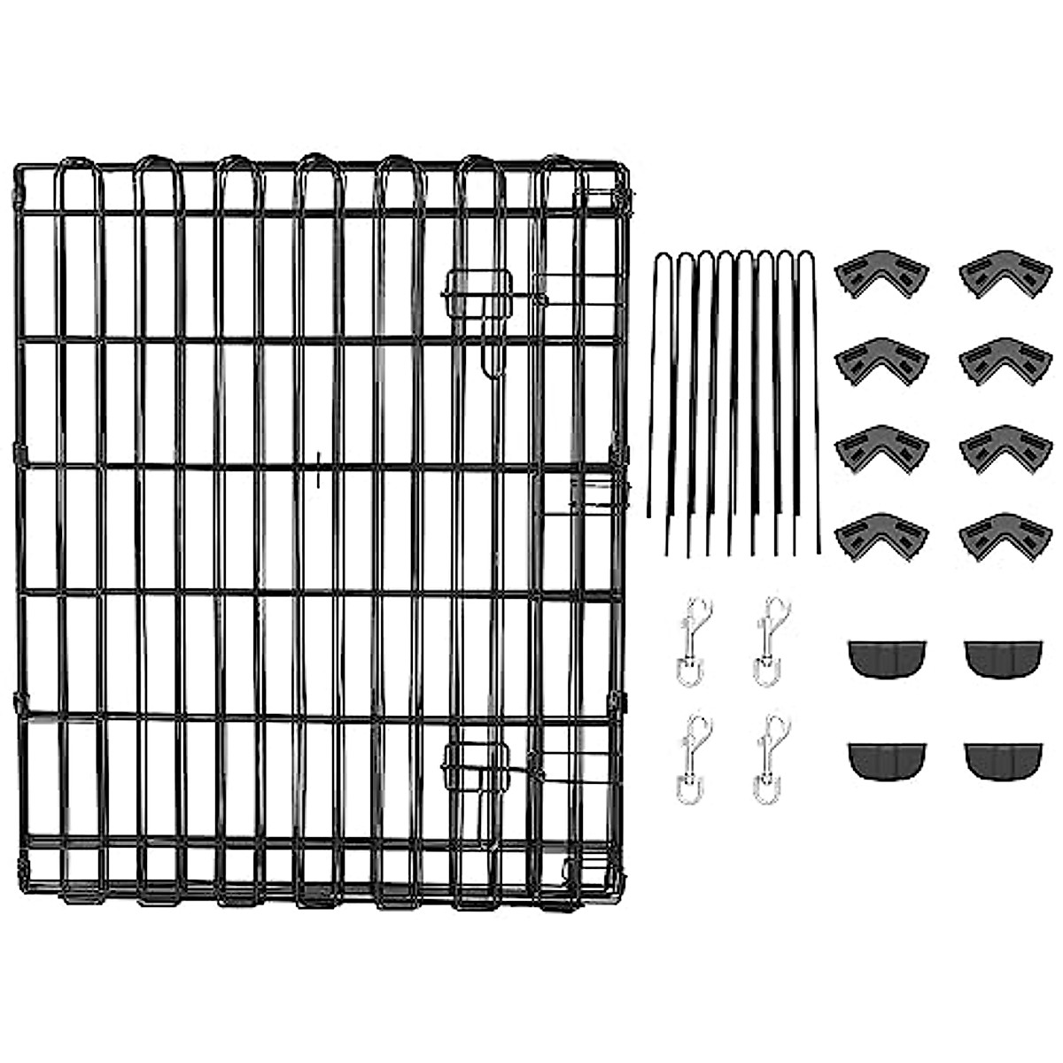 Amazon Basics Foldable Octagonal Metal Exercise Pet Play Pen for Dogs, Fence Pen, Single Door, Black, 60 x 60 x 30 Inches