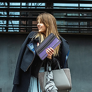 NAFY Small Accordion File Organizer, A5 Check Size 13 Pockets Coupon Receipt Holder Organizer with Zipper, 11X7 Inches Accordion Expanding Folder Wallet for Coupon, Receipt, Bills, Cash(Lavender)